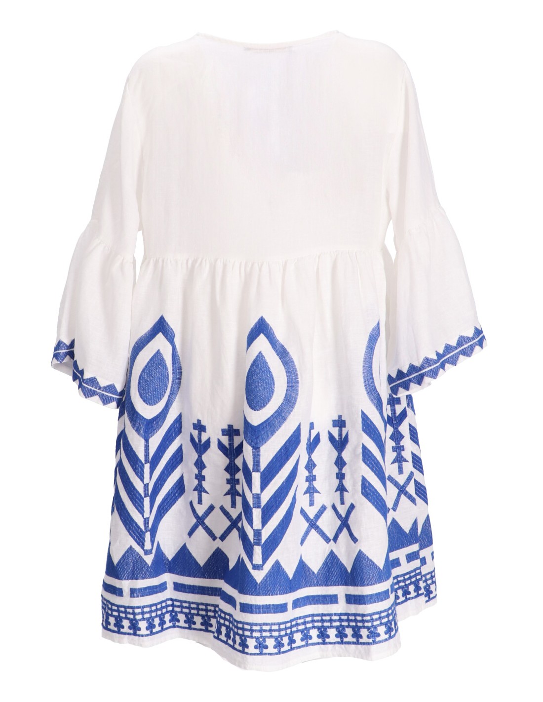 greek archaic kori vestido mujer dress short feather bell sleeve ...