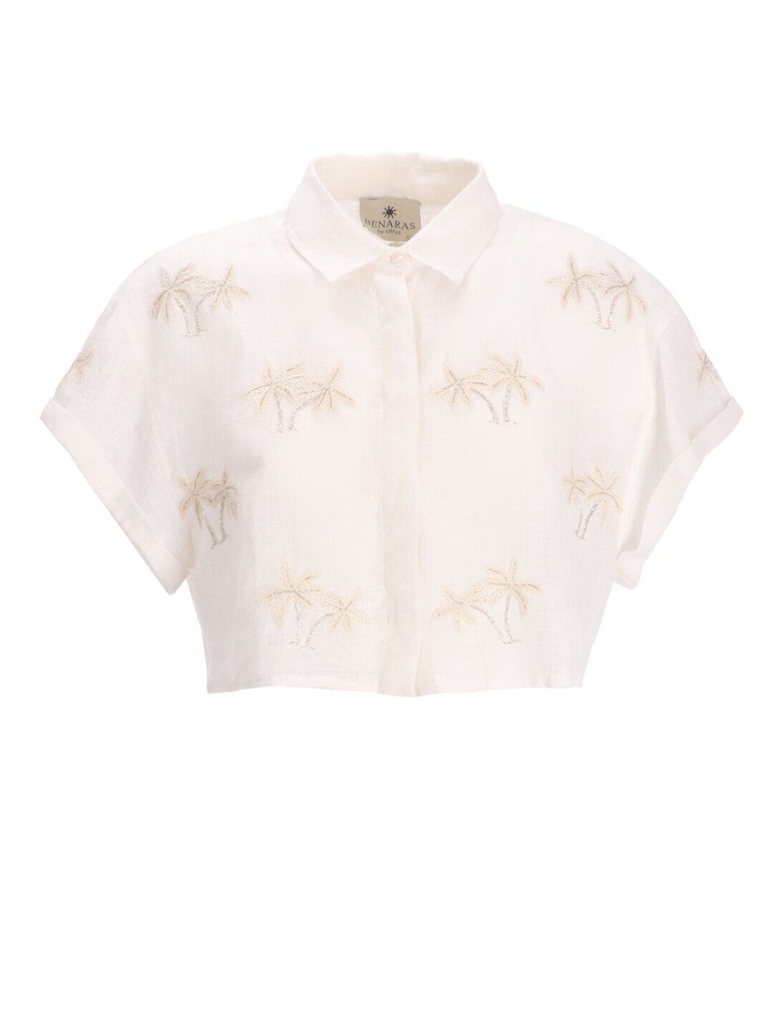 benaras by citrus shirt womanbondi palm short shirt - be 24673 natural ...