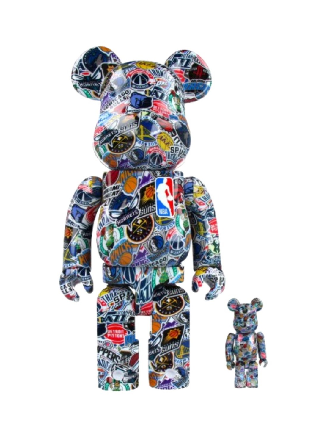 bearbrick decoracion unisex bearbrick 100% 400% nba bwwt 3 - med2457 mu ...