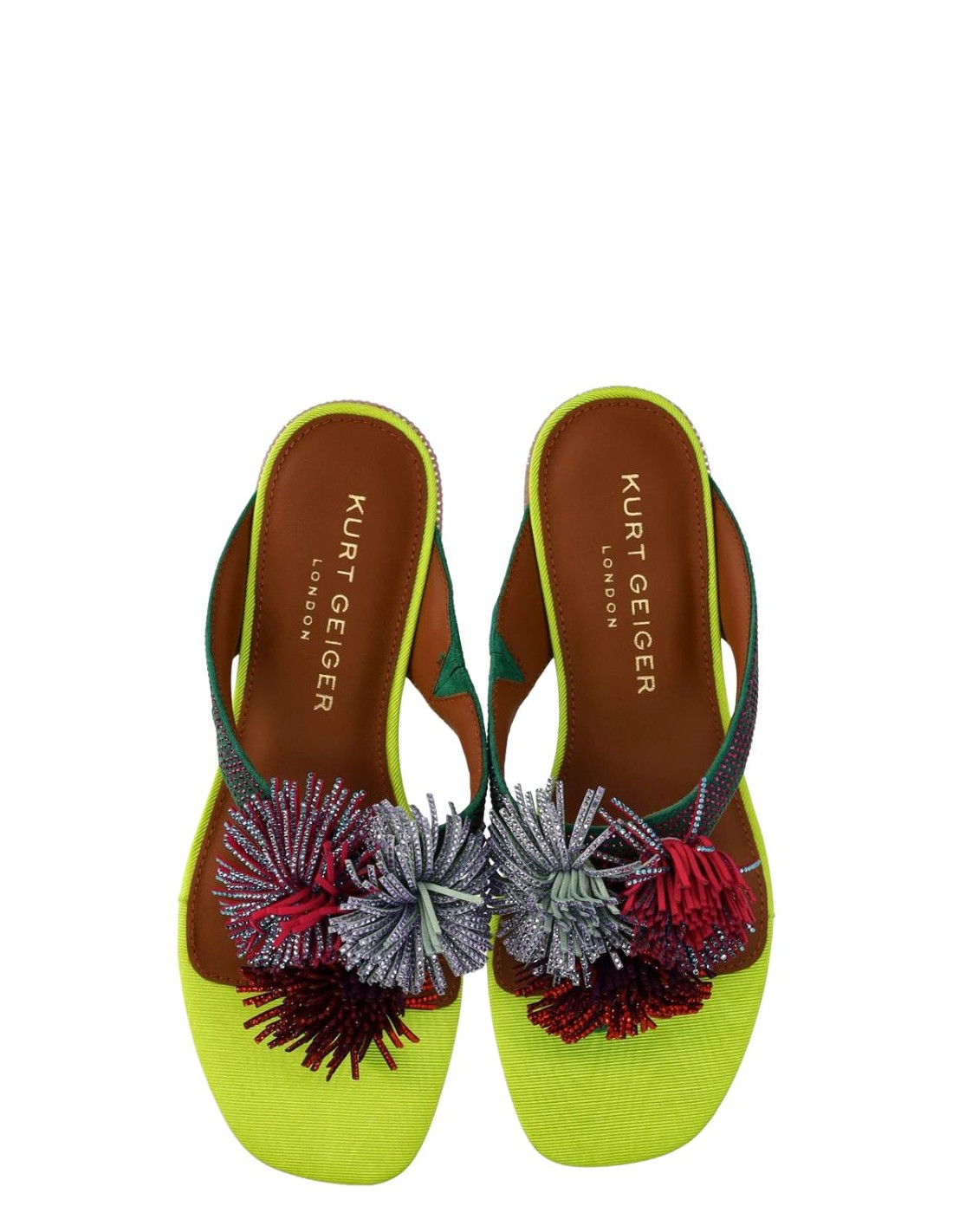 kurt geiger sandal womanpom pom t-bar flat sdl - 4365599209 69 Talla 36 ...